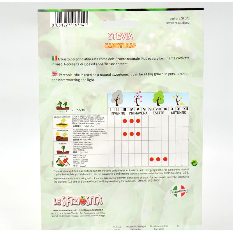 Vendita Semi di Stevia-Semi Particolari|Mondo Piante